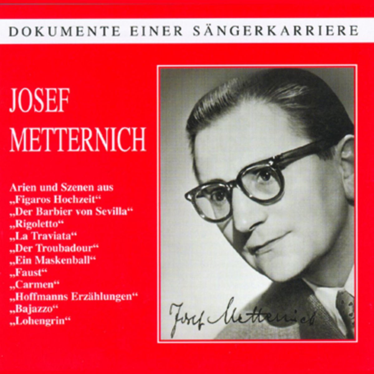 ‎Dokumente Einer Sängerkarriere - Josef Metternich de Josef Metternich ...