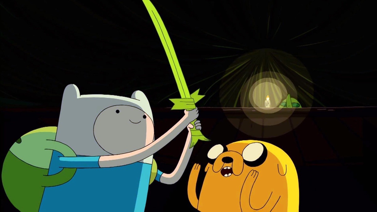 Adventure Time Finn Fighting With Sword