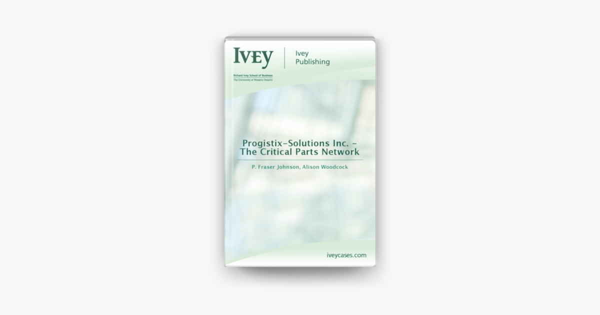 ‎Progistix-Solutions Inc. - The Critical Parts Network on Apple Books