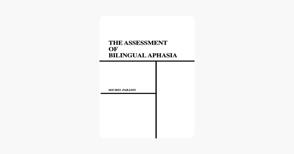 the Assessment Of Bilingual Aphasia On Apple Books
