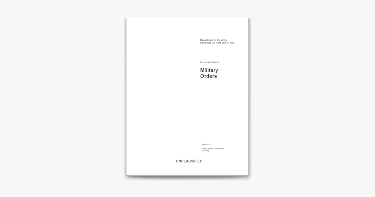 ‎Department of the Army Pamphlet DA PAM 600-8-105 Personnel – General ...