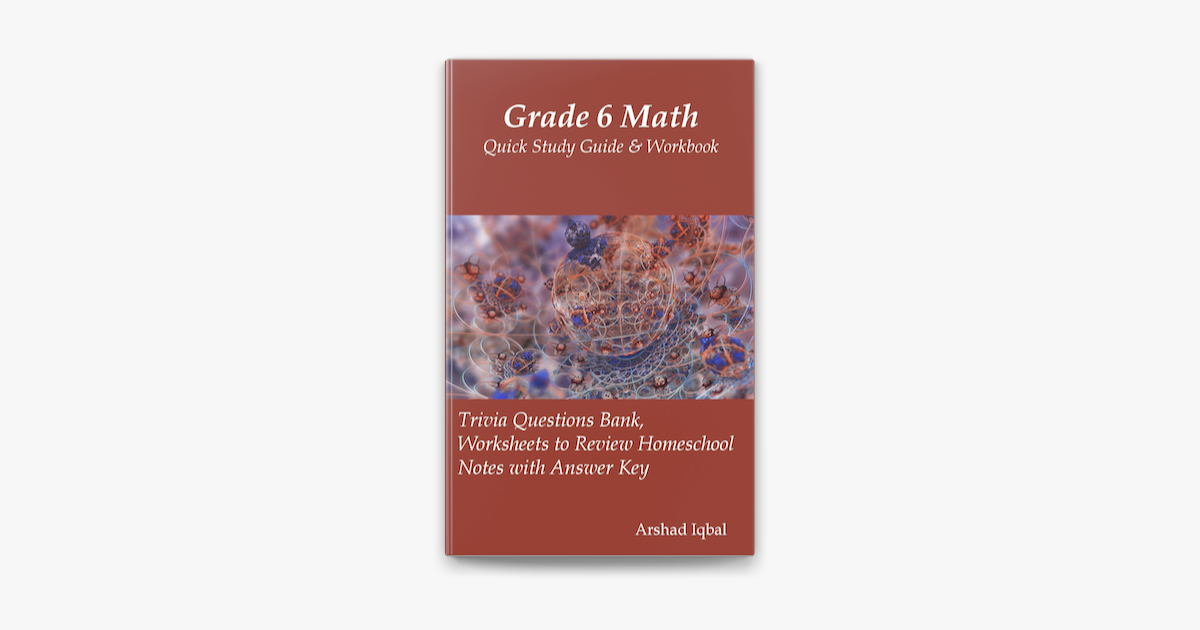  Grade 6 Math Quick Study Guide Workbook Trivia Questions Bank
