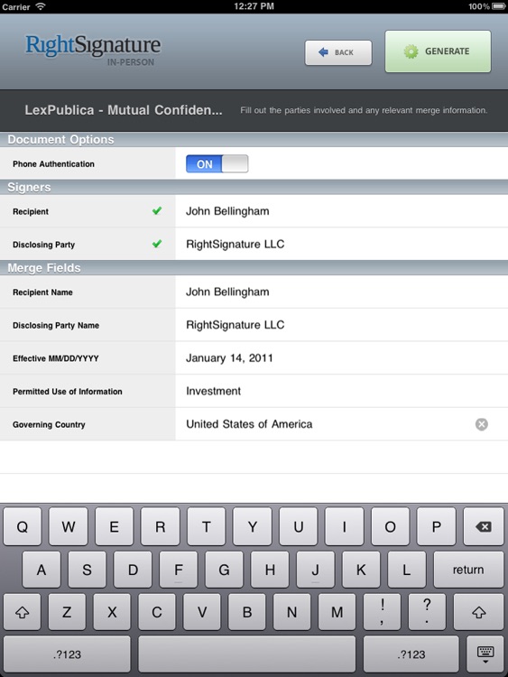 RightSignature In-Person Document Signing by RightSignature.com