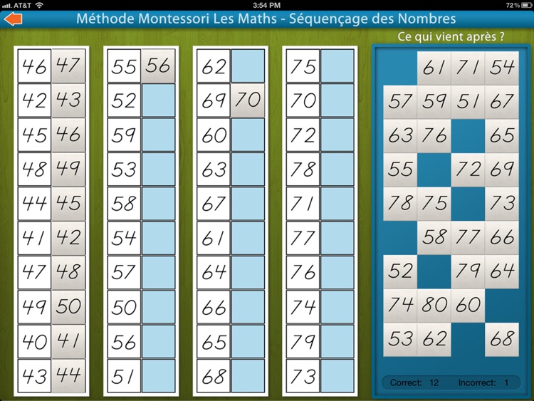 Séquençage des Nombres - ce qui vient avant, après, et entre les deux ...