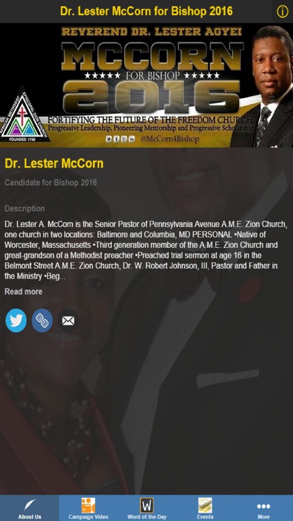 Lester McCorn for Bishop 2016 by Charles Thurman
