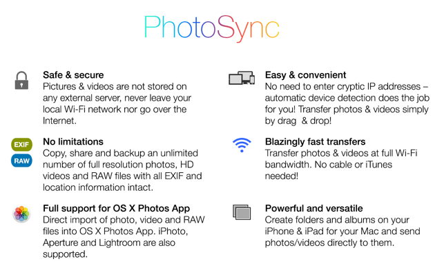 ‎PhotoSync – transfer photos in de Mac App Store