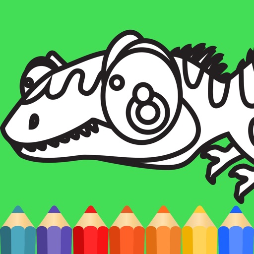 T Rex Dinosaur Coloring Book hd for kids free by Weerayut Sukchai
