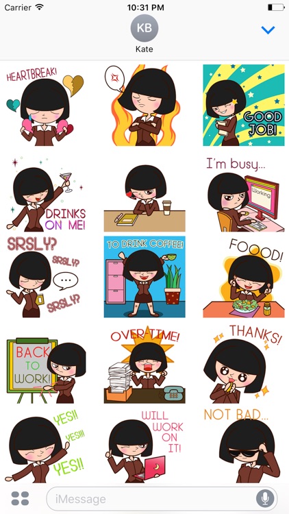 Animated BOSS Yaaas LADy Stickers by APPBUBBLy