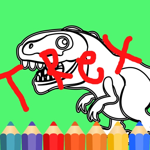 T rex Dinosaurs Coloring Book Drawing for Kids by Weerayut Sukchai