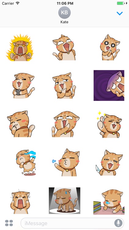 Sam The Fat Cat Animated Stickers by Ha Cao