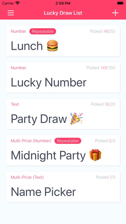 Lucky Draw - Random Picker by Chia-Chun Hsieh