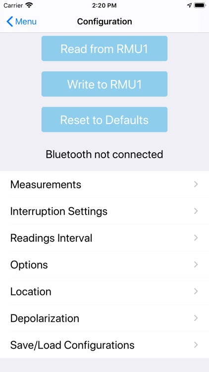 RMU1 Config by Mobiltex Data