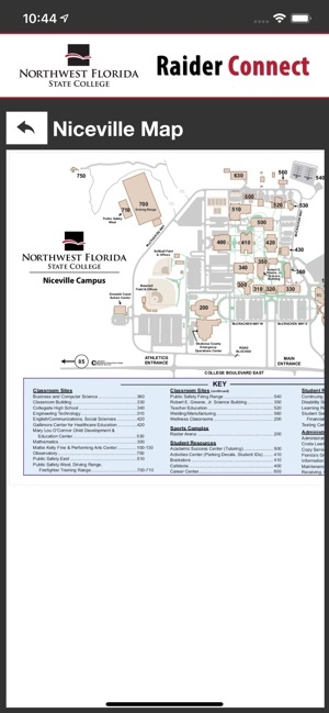 Northwest Florida State College Campus Map - United States Map