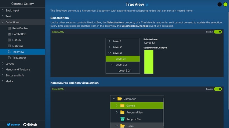 NoesisGUI Controls Gallery by Noesis Technologies