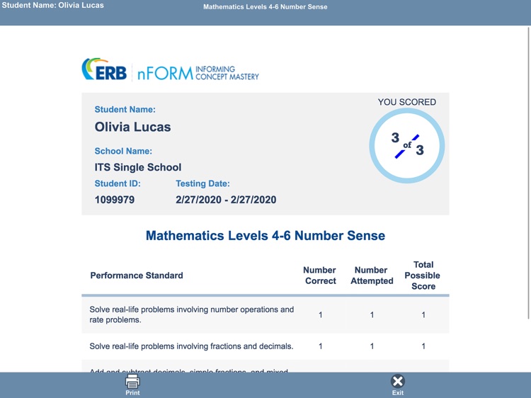 ERB nFORM by Internet Testing Systems (ITS)