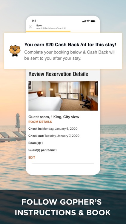 Gopher - Travel by Guestbook Rewards