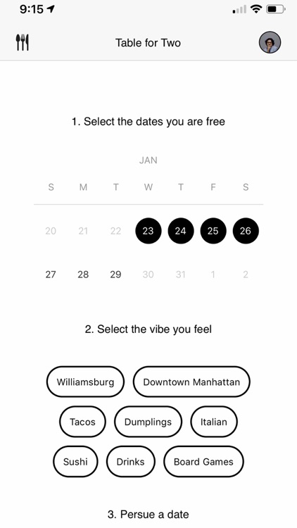 Table for Two Dating by BLOO LLC