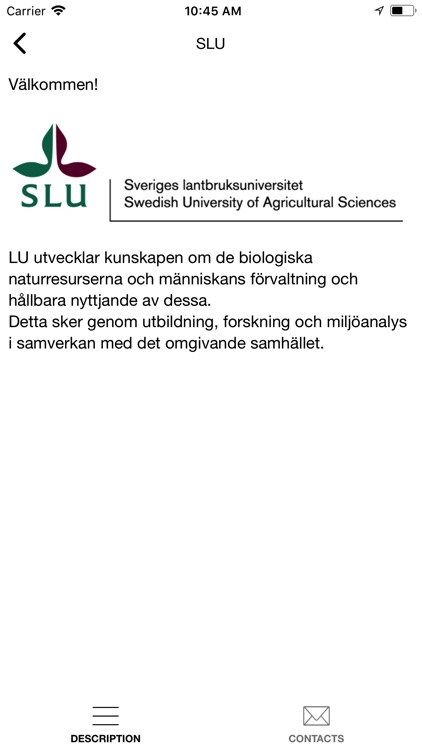 SLU UtbildningsApp by Jan Sundgren