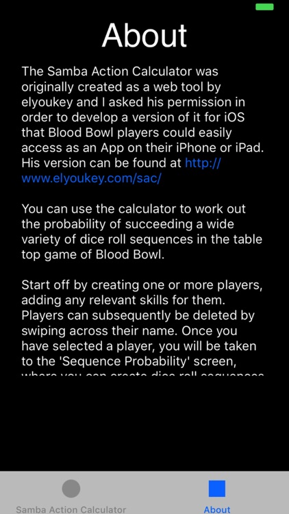 Samba Action Calculator by mi ni