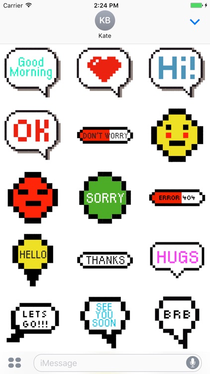 Pixel Messages Stickers by Jung HyunYi