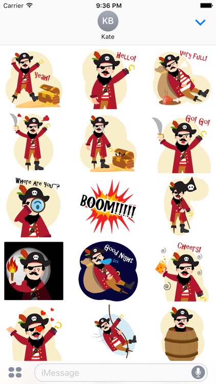 Animated Pirates & Treasures Stickers by APPBUBBLy