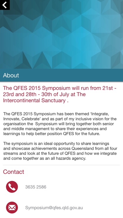 QFES 2015 Symposium by Entegy PTY LTD