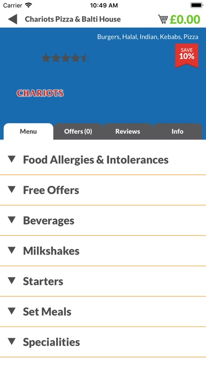 Chariots Pizza by Action Prompt Ltd