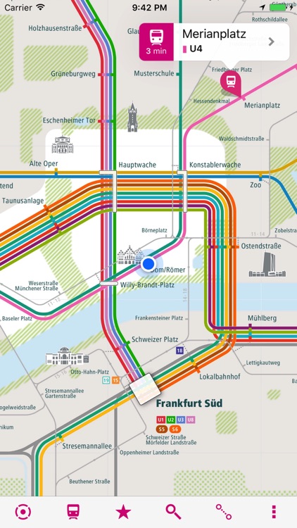 Frankfurt Rail Map by Urban-Map