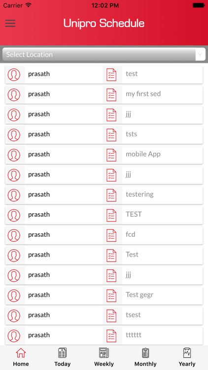 Schedule Application by Unipro software private limited
