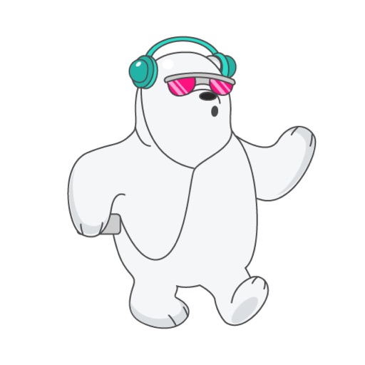 Blanco the Polar Bear Stickers by Sticker Market, Inc.