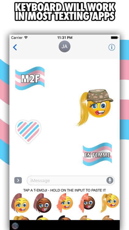 Transgender Emoji Keyboard App by Yes Man Enterprises, Inc