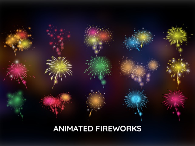 Animated Fireworks Background