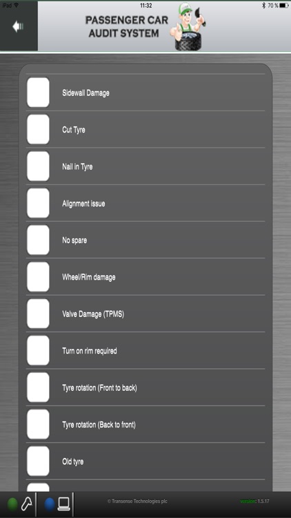 Passenger Car Audit System by Transense Technologies plc