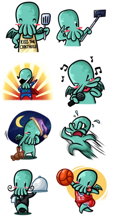 Cthulhu Stickers by Abay Imanberlin