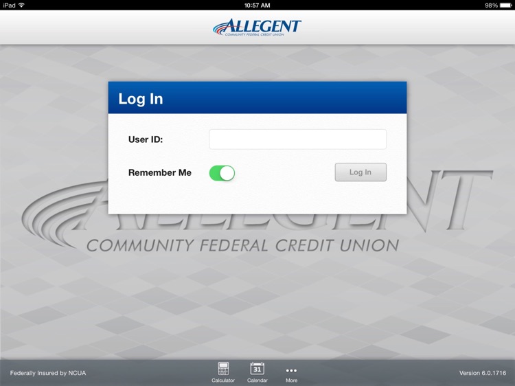 Allegent Mobile Banking for iPad by ALLEGENT COMMUNITY FEDERAL CREDIT UNION