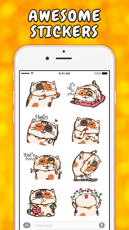 Fat Cat Stickers! by Yerzhan Tleuov