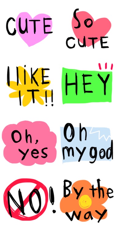 Predefined Text Stickers by Abay Imanberlin