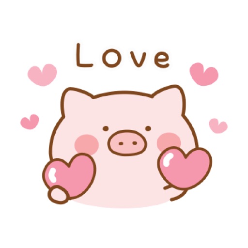 Lovely Pig Sticker for iMessage by Hang Nguyen