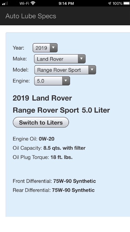 Auto Lube Specs by Dustin Bell