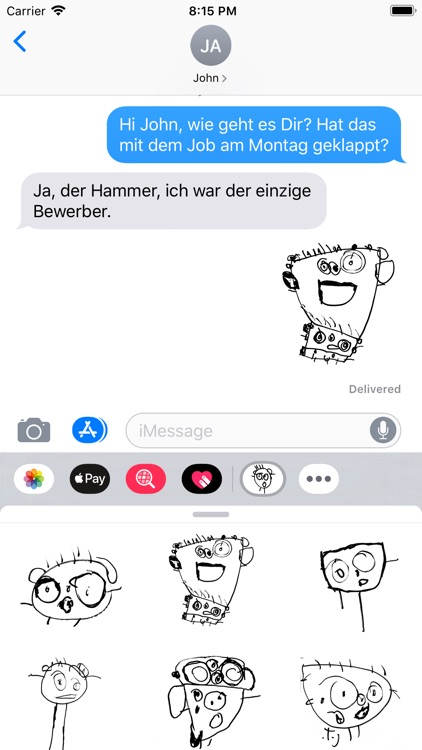 Faces BW Sticker by Guido Hache