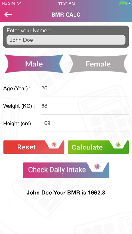 Bmi and Bmr tool Calculus by Sanjay Solanki