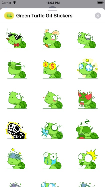 Green Turtle Gif Stickers by Lieu Lam