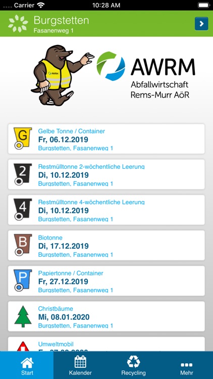 AWRM Abfall-App by CubeFour GmbH