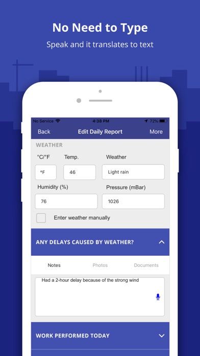 Construction Daily Log App IPhone App