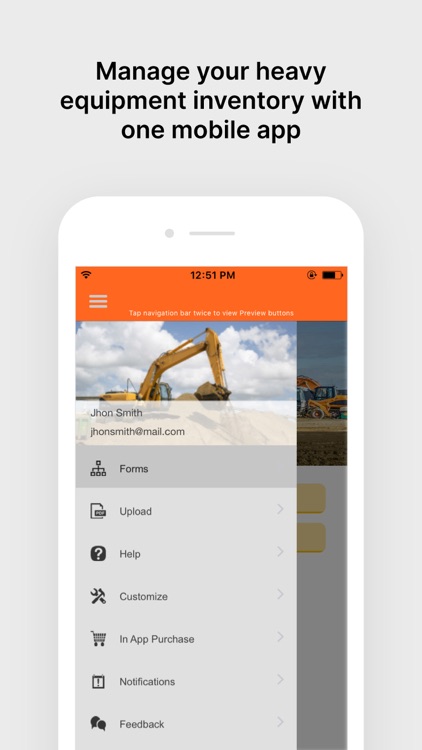 Heavy Equipment Inventory App by Snappii