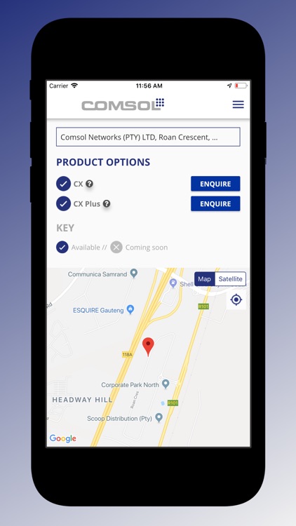 Comsol Coverage by Comsol Networks (PTY) Ltd