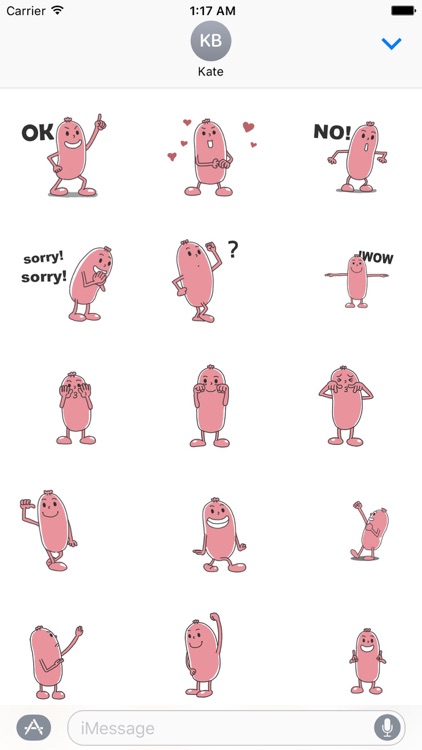 Animated Funny Sausage Emoji Sticker by Nguyen Hoang