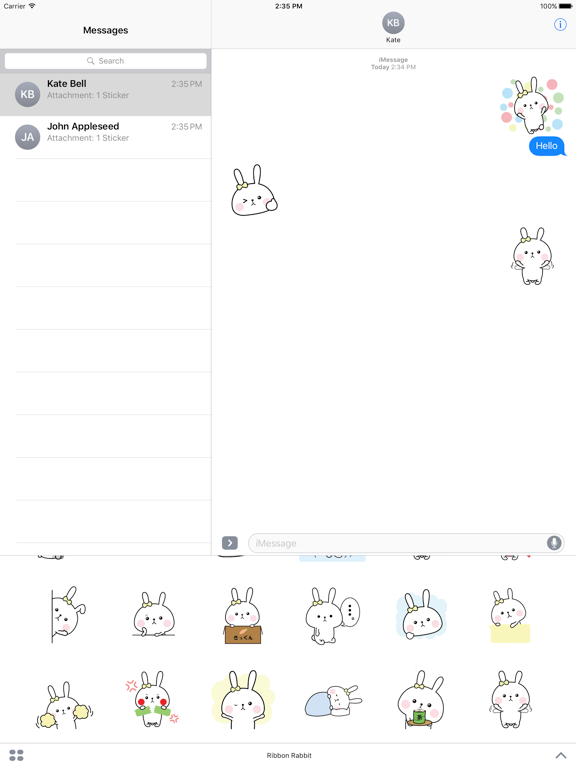 Télécharger Ribbon Rabbit pour iPhone / iPad sur l'App Store (Autocollants)