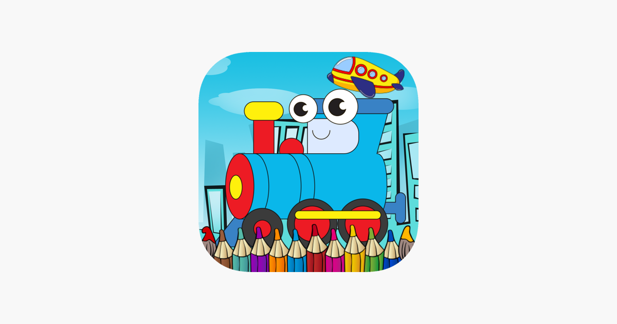 ‎Vehicle coloring book free crayon games for kids on the App Store