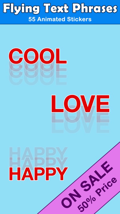 55 Animated Flying Text Phrases Stickers by Hien Ton
